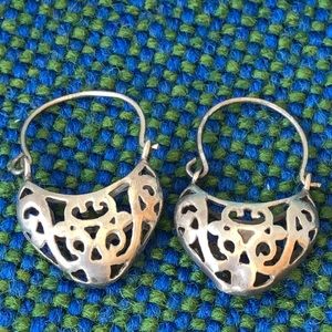 Jewelry | Vintage Sterling Silver Open Work Basket Earrings | Poshmark